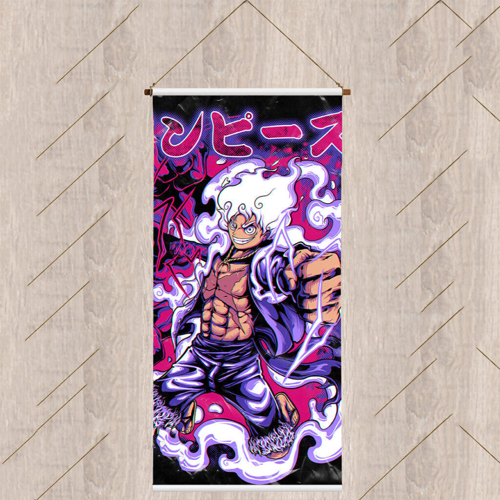 Banner One Piece – Monkey D. Luffy Gear 5 40x80cm – Rirume